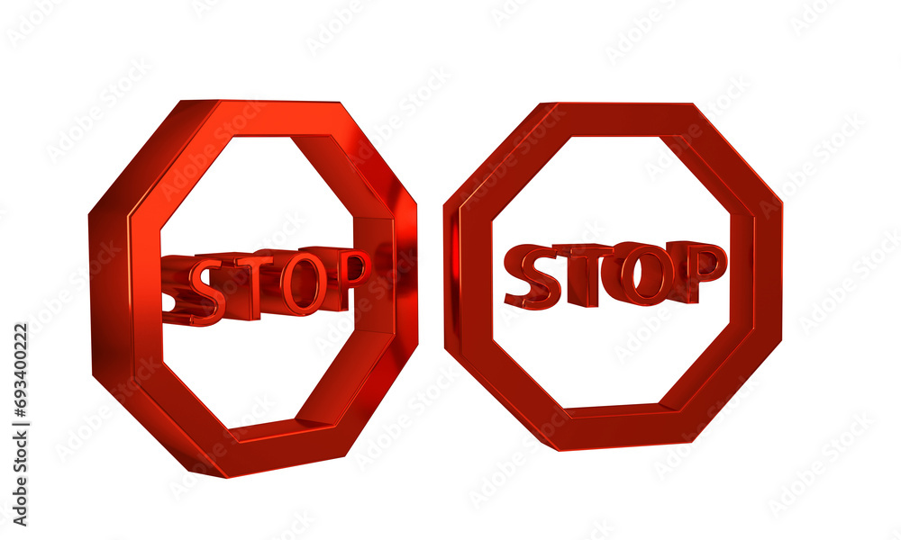 Red Stop sign icon isolated on transparent background. Traffic ...