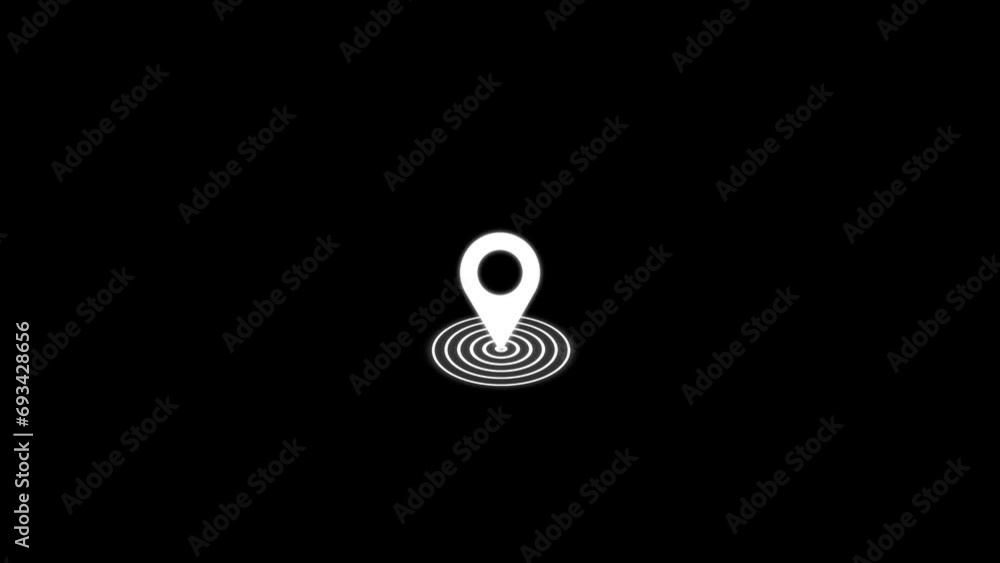 HUD Marker Animation Concept - 4K Motion Animation with Destination Pin ...