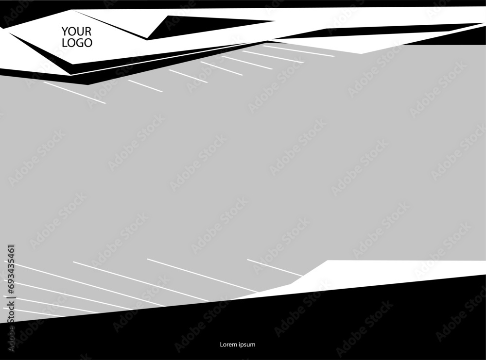 Stylish presentation cover page template, note pdf, vector, printable ...