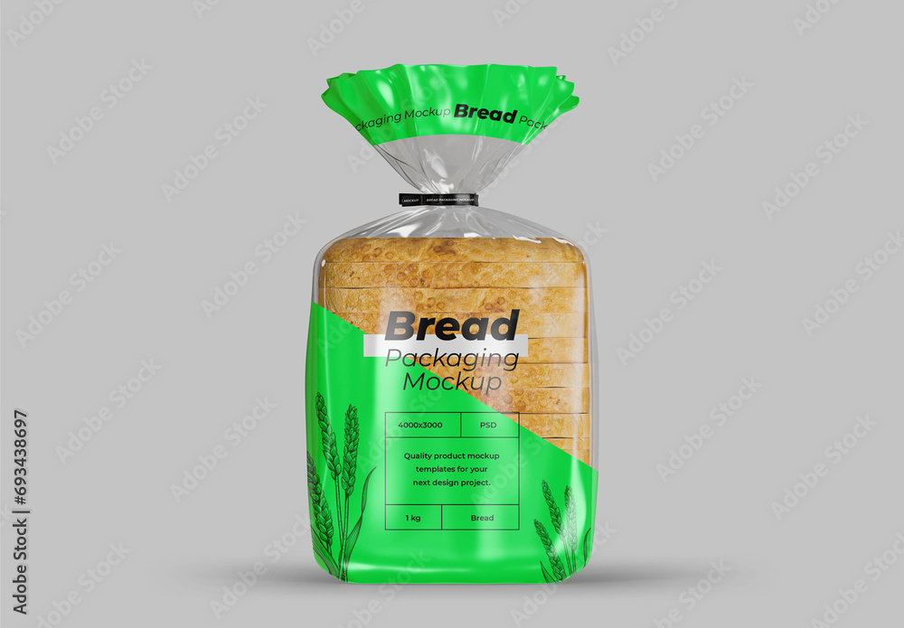 Transparent Bread Pouch Mockup Stock Template | Adobe Stock