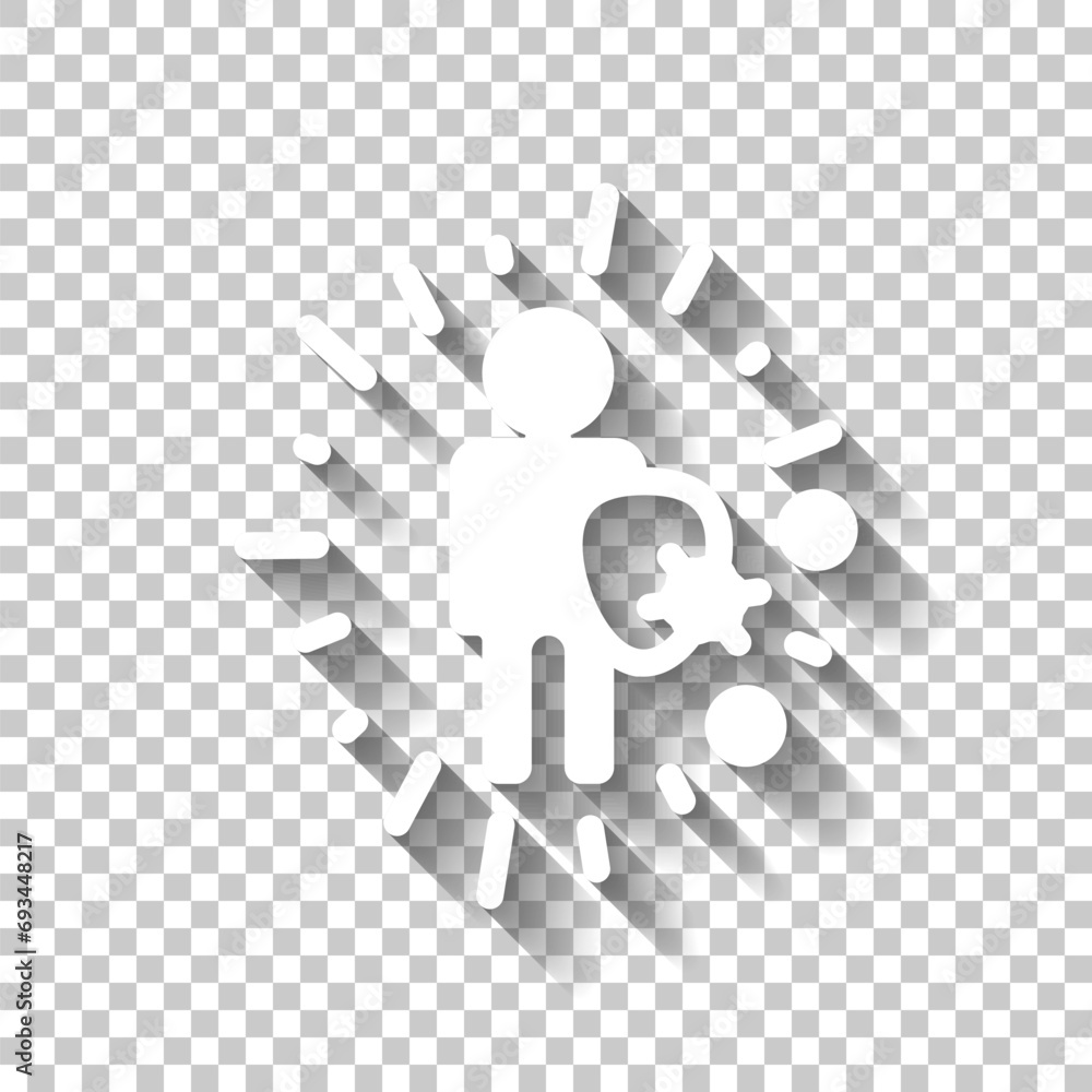Immune system, antivirus protection, simple medical icon. White icon ...