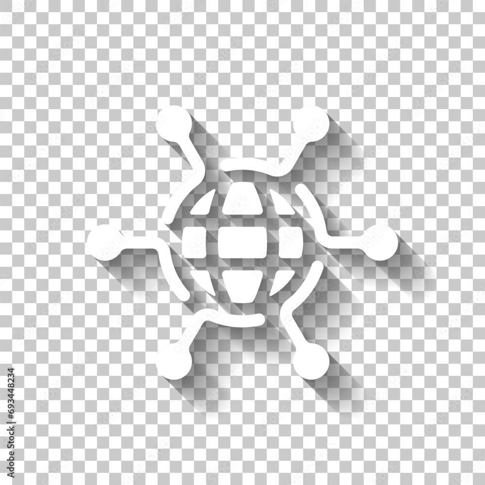 Digital technology, social network, global connect, simple business ...