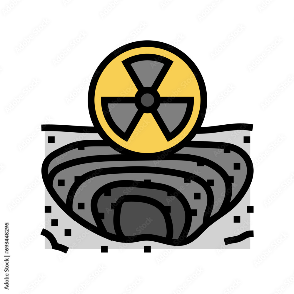 uranium mining nuclear energy color icon vector. uranium mining nuclear ...