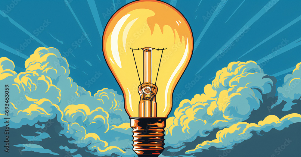 bulb generating electricity, green energy, clean energy, bulb wind ...