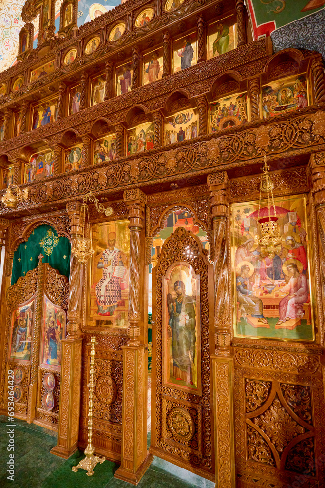 Slanic Arges Romania December 10, 2023. Slanic Monastery in Arges ...