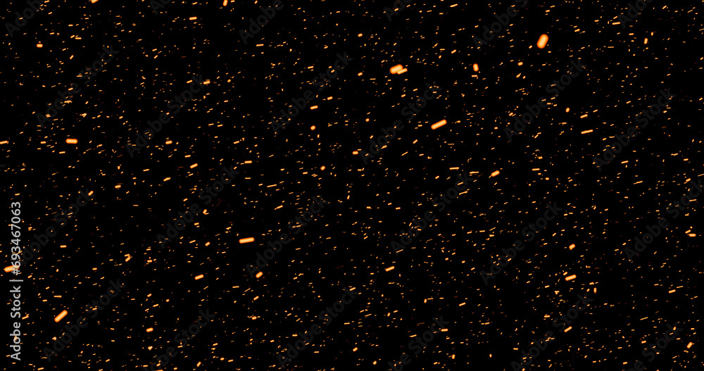 Cinematic Realistic surreal fire dust sparks overlay animation in high ...