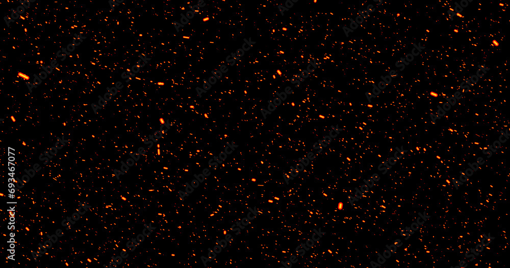 Cinematic Realistic surreal fire dust sparks overlay animation in high ...