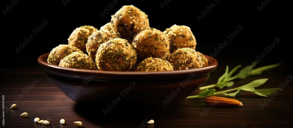 Gond & methi laddoo popularly called Dink laddu in Marathi. Made with ...