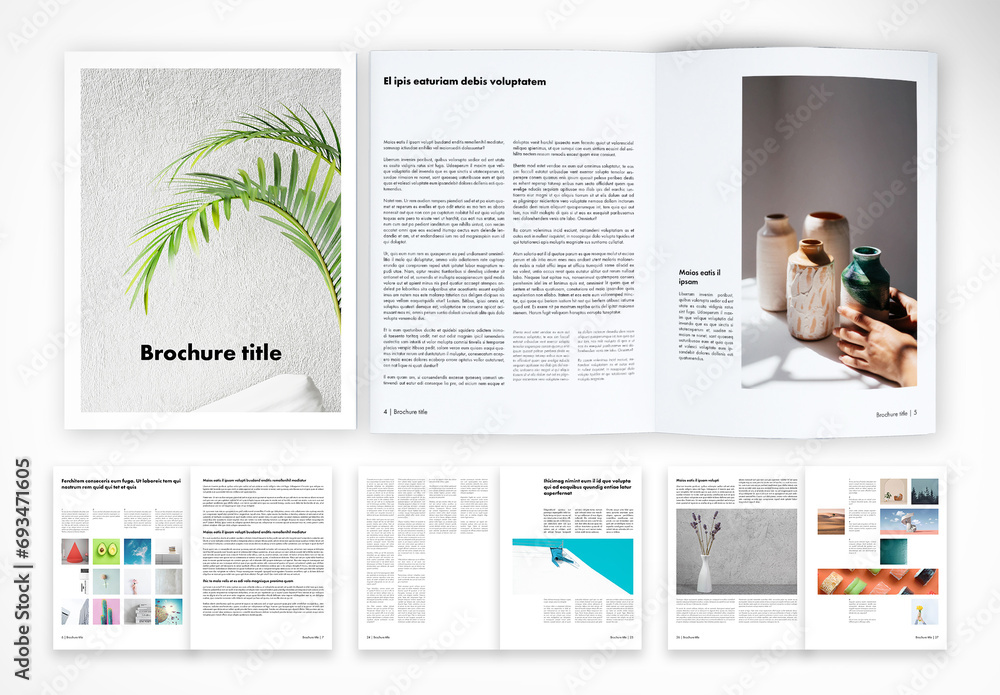 Vintage Brochure Layout Stock Template | Adobe Stock