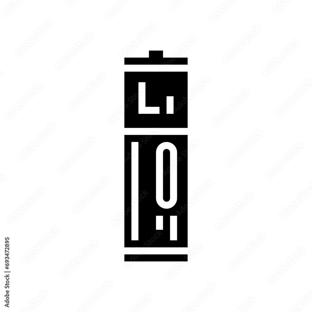 lithium ion battery glyph icon vector. lithium ion battery sign ...