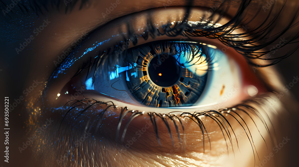 AR/VR augmented reality virtual reality becoming part of life concept ...