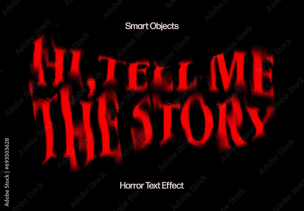 Halloween Horror Text Effect Mockup Stock Template | Adobe Stock