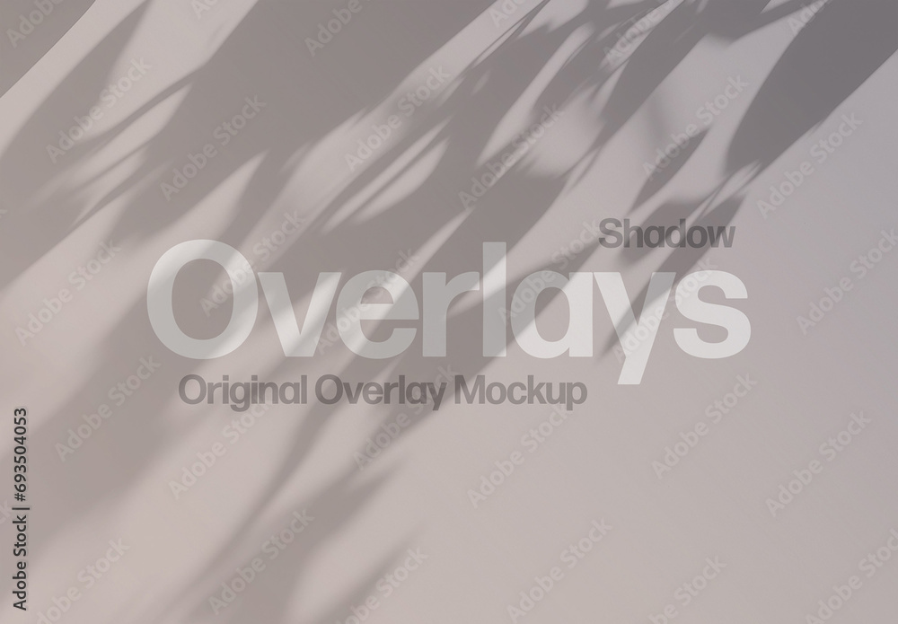 Realistic Plant Leaves Shadow Overlay Texture Mockup With Generative AI ...