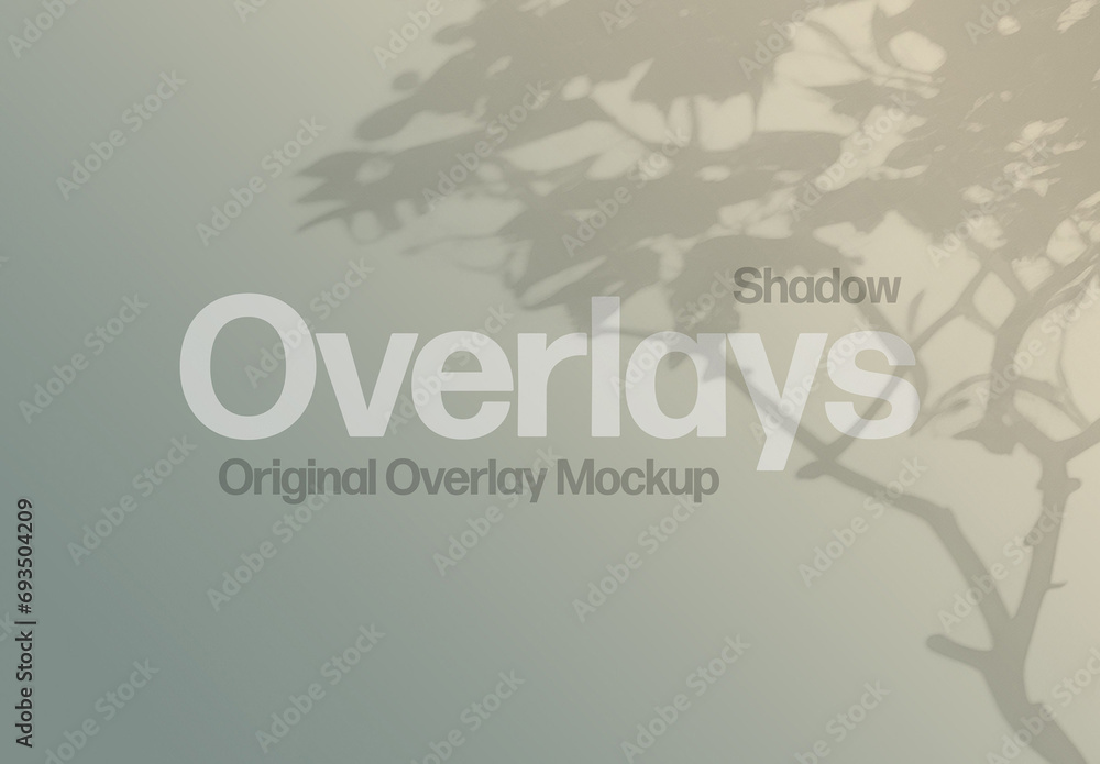 Tree Shadow Overlay Texture Mockup With Generative AI Stock Template ...
