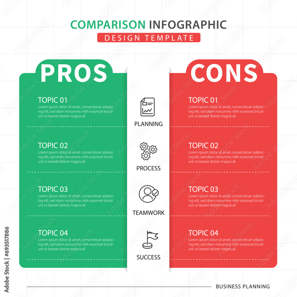 Comparison Infographic Design Template, business presentation concept ...
