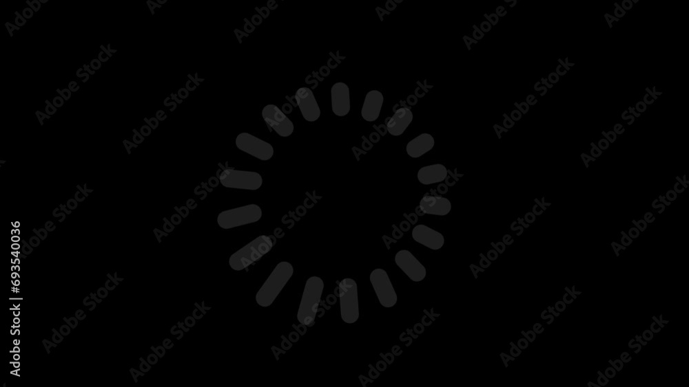 Circle preloader animated video without the background and the green screen, buffering concept ...