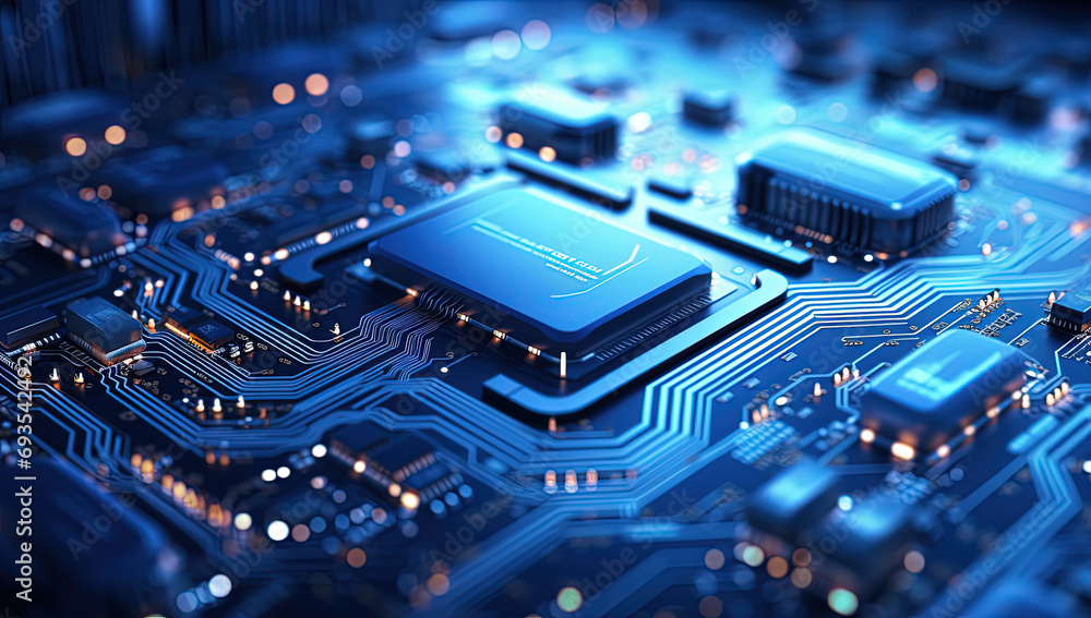 Hyper-Realistic Sci-Fi Circuit Board Stock Photo | Adobe Stock