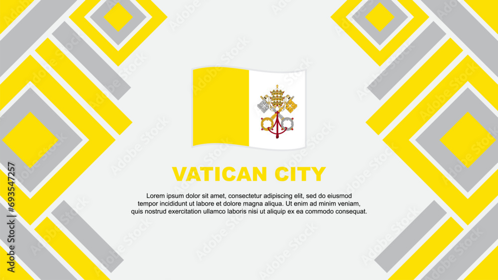 Vatican City Flag Abstract Background Design Template. Vatican City ...