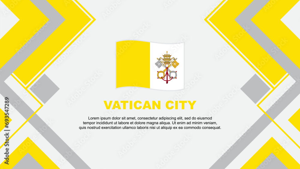 Vatican City Flag Abstract Background Design Template. Vatican City ...