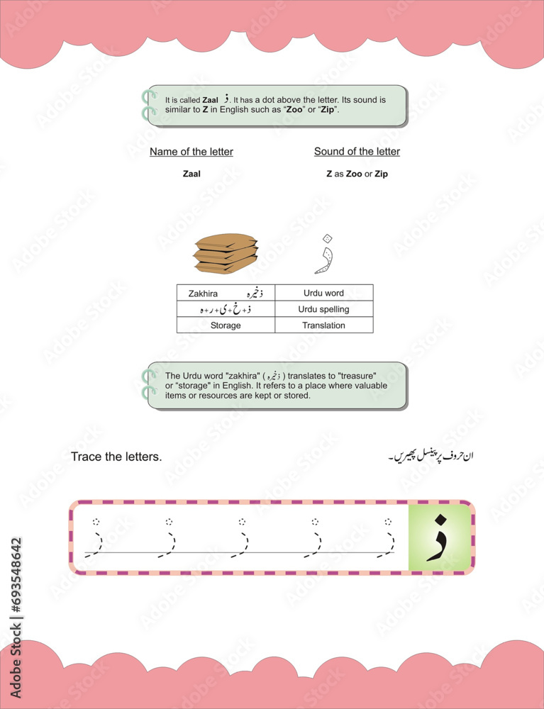 Basic Urdu letter writing with English translation, How to trace, Urdu ...
