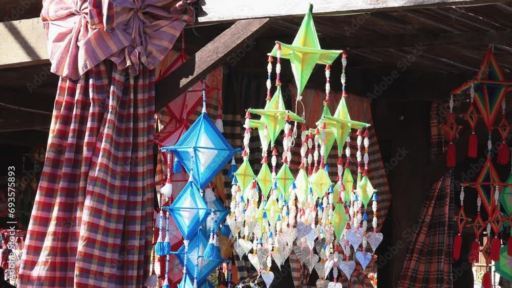 Tung or amazingly colorful flag, Northeastern Thailand flags that are ...
