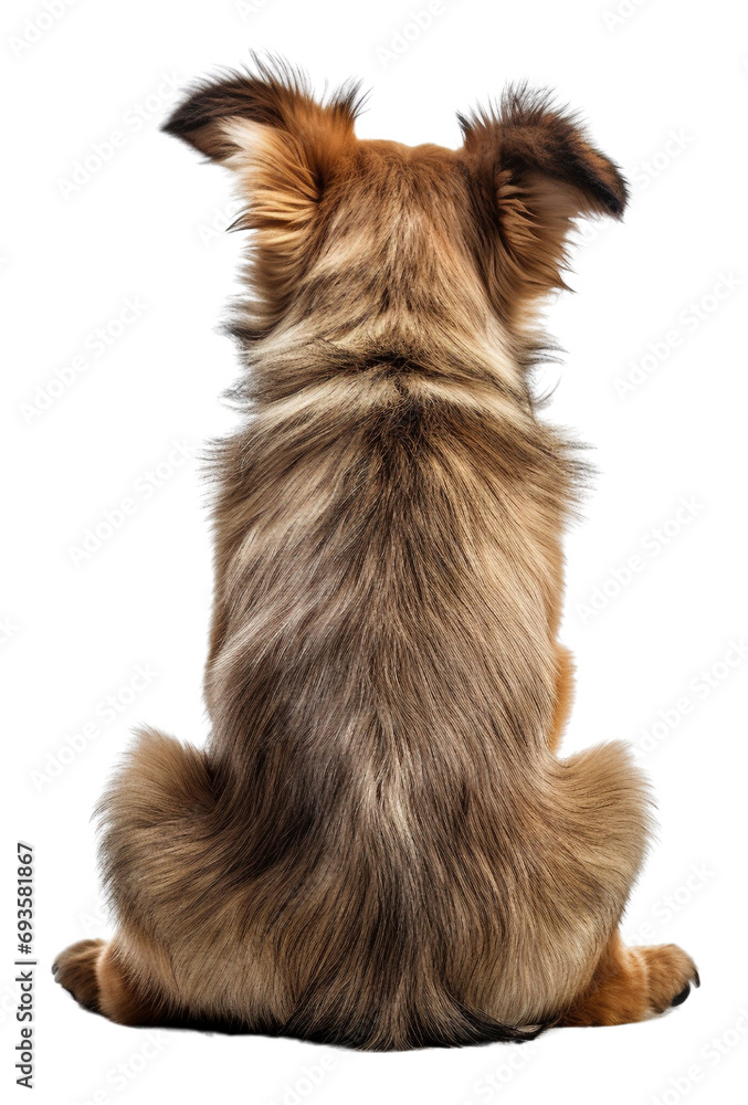 Dog back view isolated on white background Stock Photo | Adobe Stock