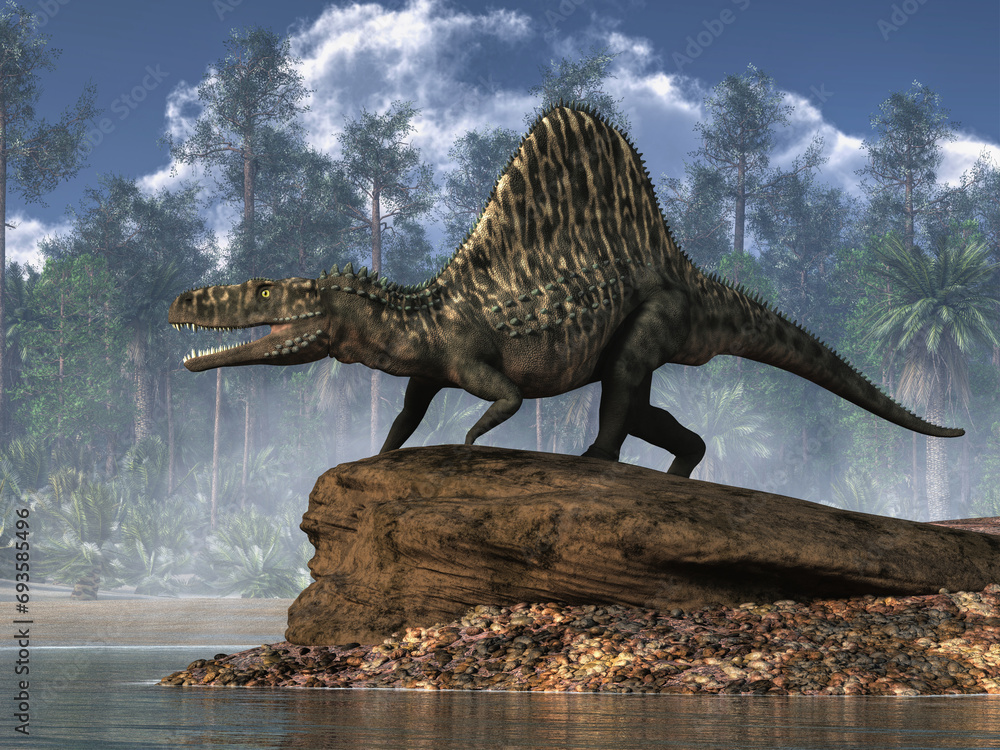 Arizonasaurus, a genus of extinct reptile, known for having sail made ...