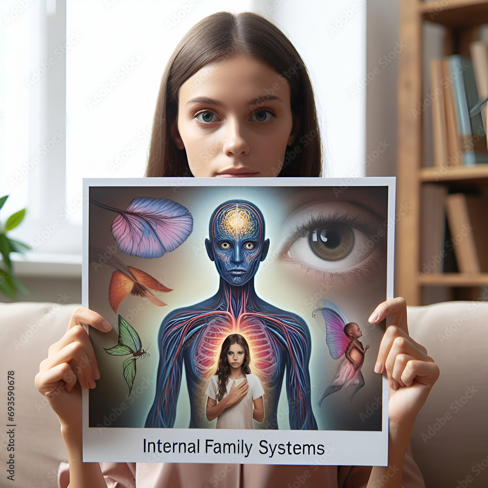 Internal Family Systems IFS Therapy, Woman Girl Holding a Picture of ...