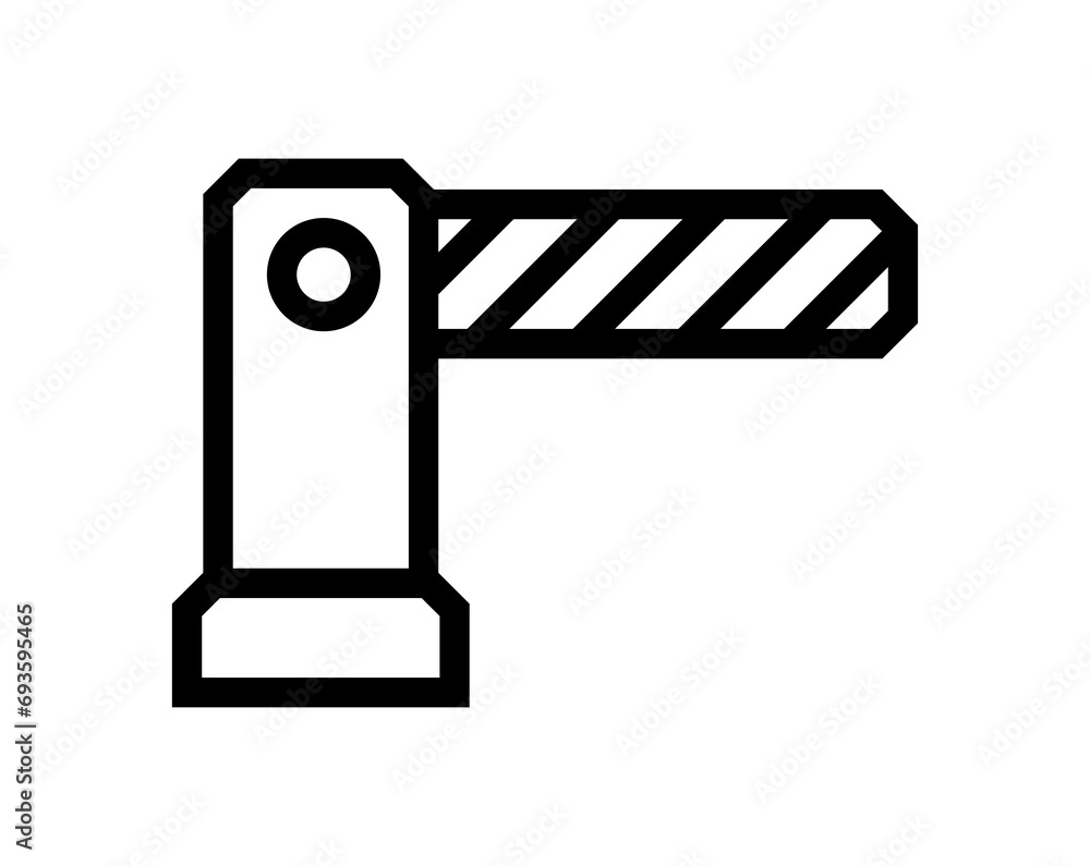 Barrier icon. Entry barrier. Paid parking attribute. Symbol of access ...