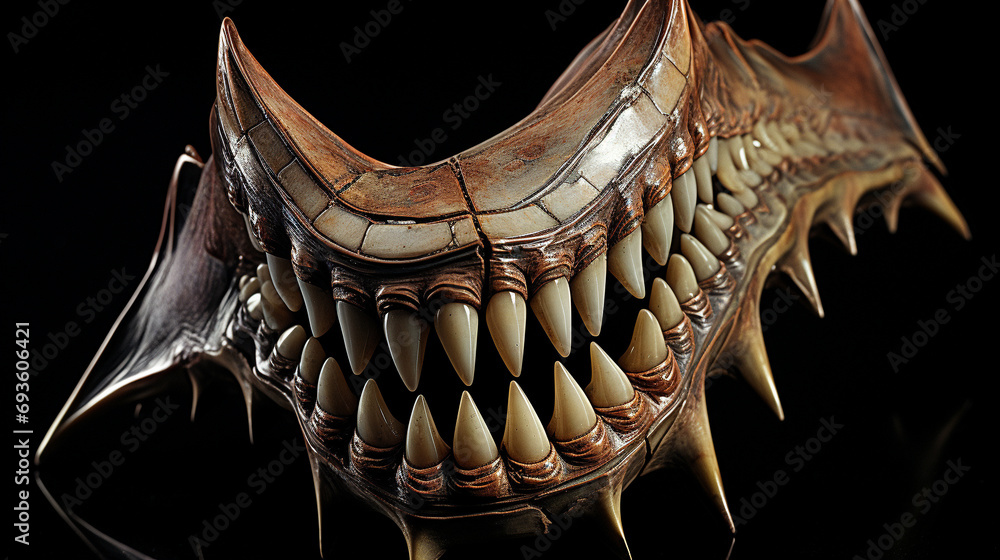 The tooth of a bat, a sharp and pointed object, is a reminder of the ...