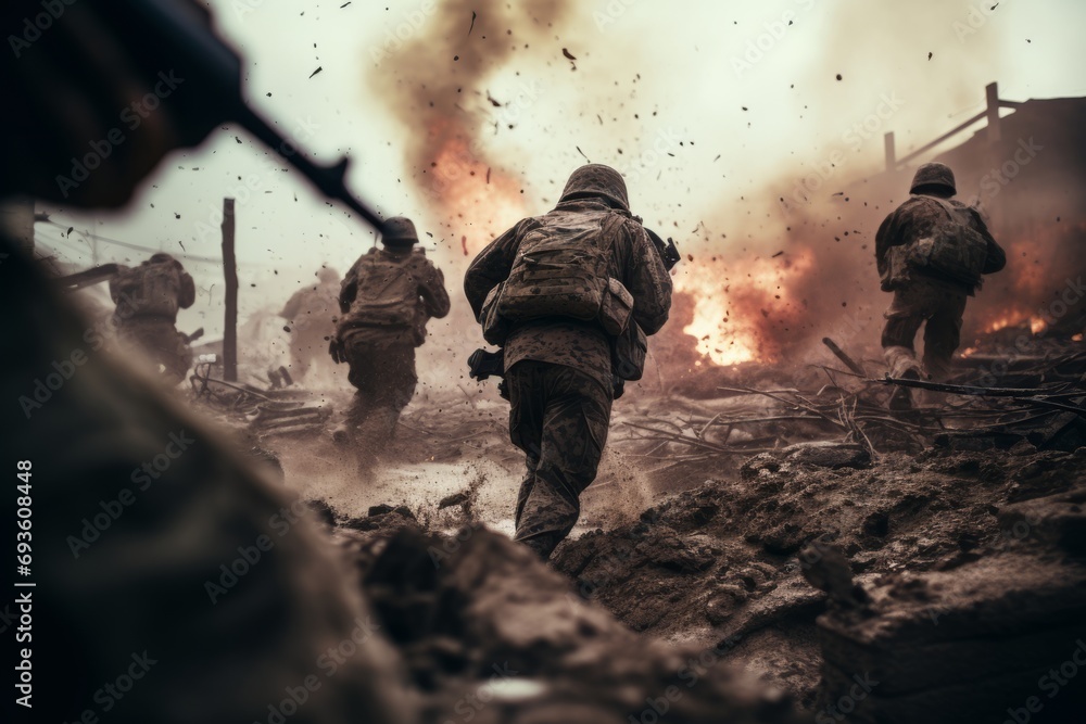 backside from army soldiers on a explosive backside from army soldiers ...