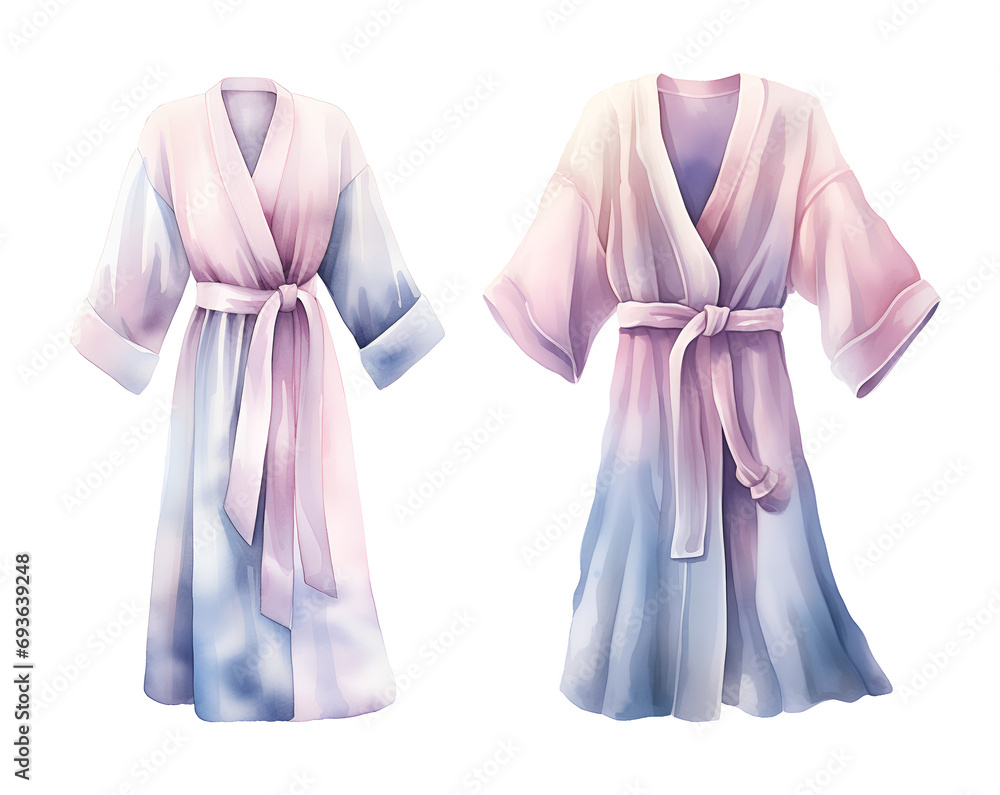 Robe, watercolor clipart illustration with isolated background. Stock ...