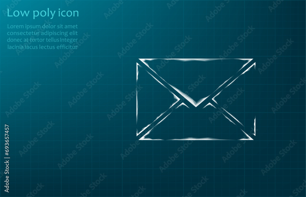 Vector illustration, email icon. Message icon, email. Mail icon on a ...