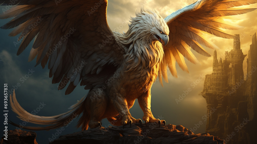 The gryphon is a creature of myth and legend, a symbol of power, wisdom ...