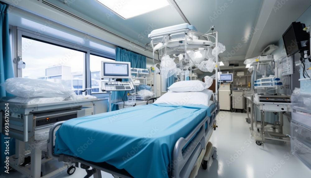 Advanced surgical equipment and devices in a modern operating room for ...