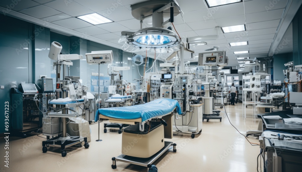 State of the art equipment and advanced medical devices in a modern ...