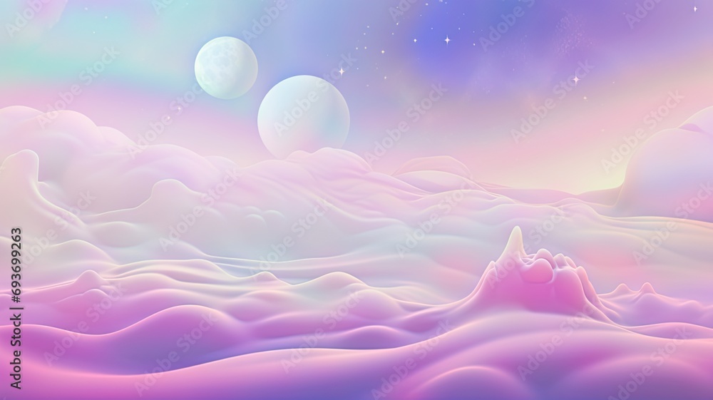 Dreamlike '90s space psychedelia background with vibrant colors and ...