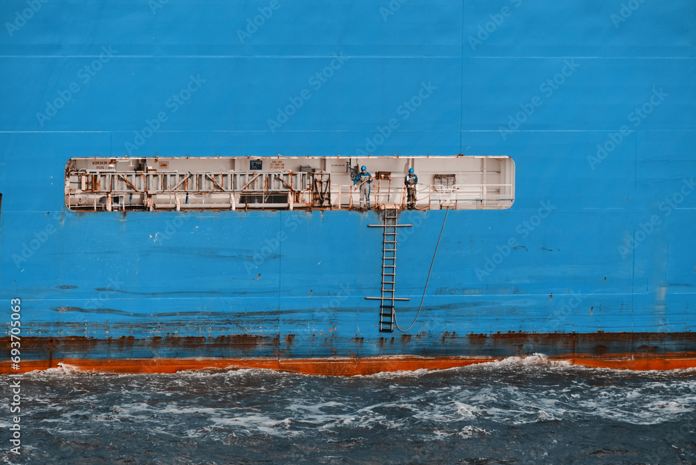 Pilot Ladder Rigging. Pilot Boarding Arrangement. Safety Of The ...