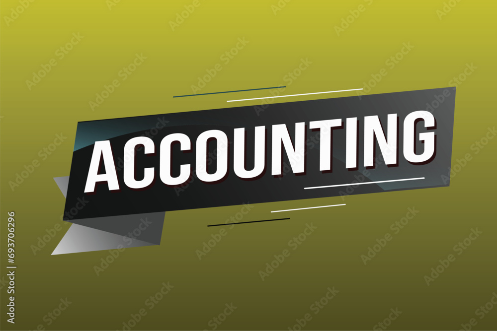 Accounting word concept vector illustration with lines 3d style for ...