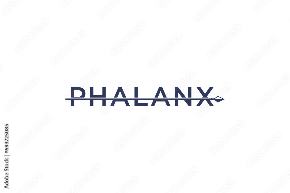 Phalanx spear weapon logo design, ancient greek soldier icon symbol ...