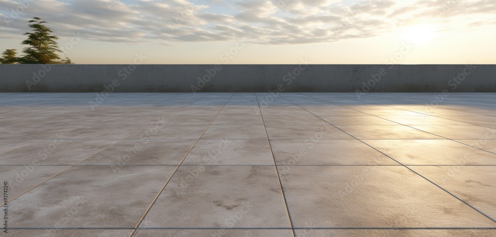 Real-world perspective of a concrete texture overlay seamlessly ...