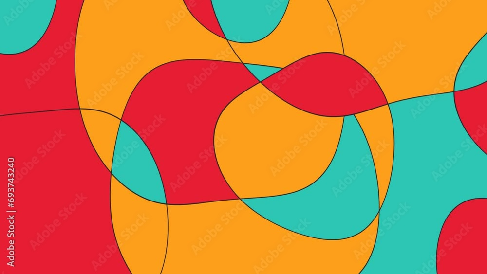 Looped animation. Abstract wavy background in fullcolor. Modern ...