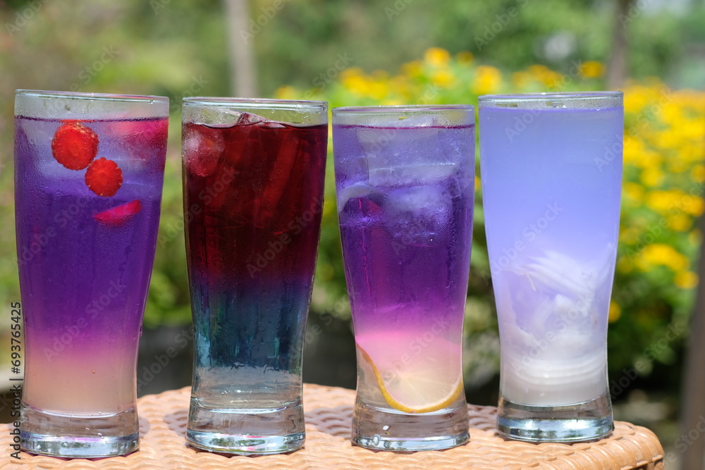 Es Bunga Telang Rosella is Fresh drink made from telang flower (Asian ...