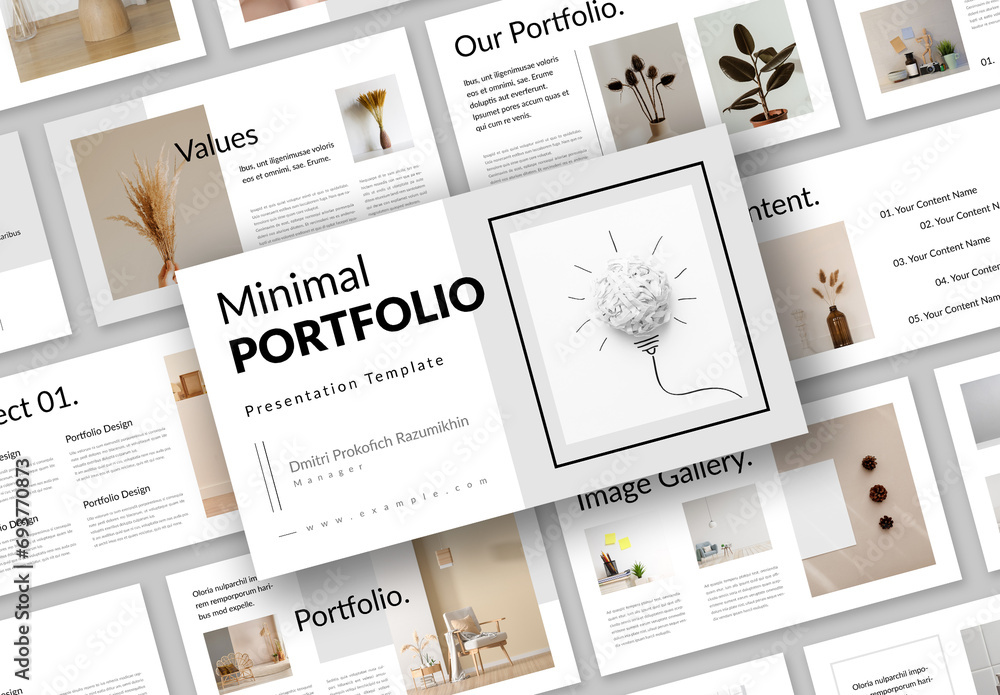 Portfolio Presentation Layout Stock Template | Adobe Stock
