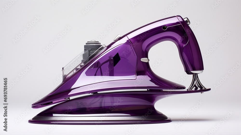 a purple iron, capturing its rich color and precision soleplate, set ...