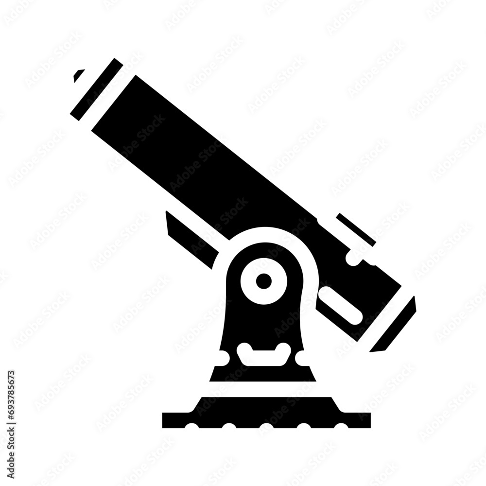 telescope space exploration glyph icon vector. telescope space ...