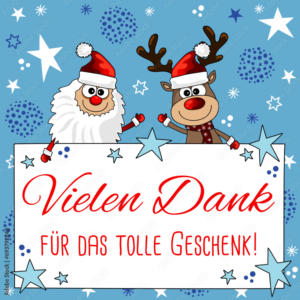 Vielen Dank für das tolle Geschenk zu Weihnachten - deutscher Text auf ...