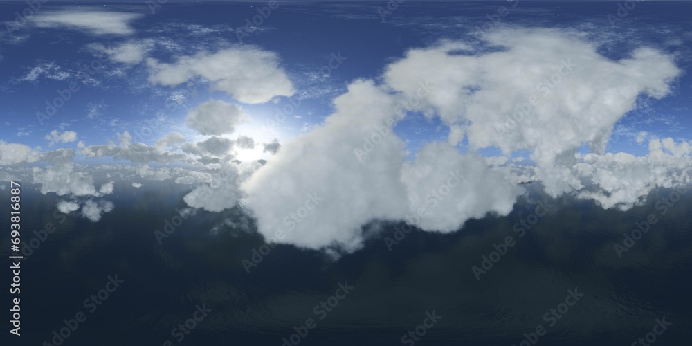 panorama of a stormy sea, HDRI, environment map , Round panorama ...
