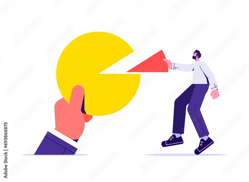 Market share percentage of business, business competition concept ...