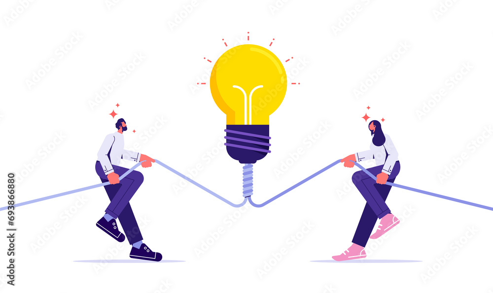 Integration and Collaboration teamwork, connecting people working ...